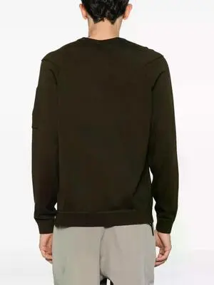 C.P. COMPANY Lens-detail Crewneck Sweater - Green