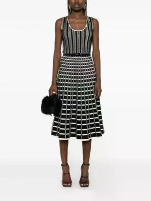Elisabetta Franchi Micro-ruffles Detailed Midi Dress