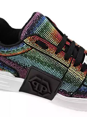 Philipp Plein Suede Sneakers With Rhinestone Embellishment - Blue