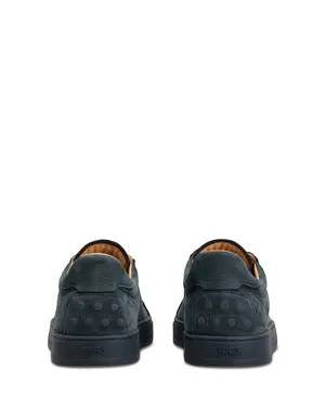 TOD'S Leather Low Top Sneakers - Blue