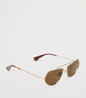 Max Mara Metal Square Sunglasses - Brown