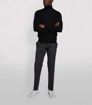 Sandro Wool Rollneck Sweater - Black