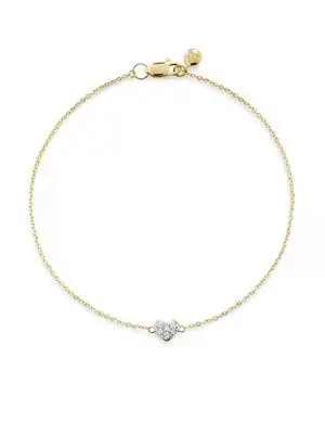 Monica Vinader Mini Heart Diamond Bracelet - Yellow