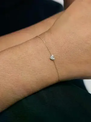 Monica Vinader Mini Heart Diamond Bracelet