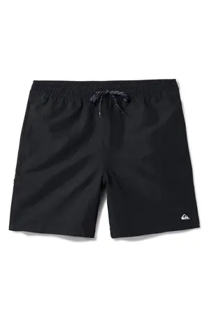 Quiksilver Everyday Solid Volley Swim Trunks - Black
