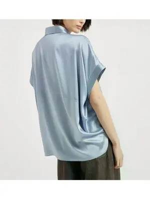 Brunello Cucinelli Satin Shirt - Blue