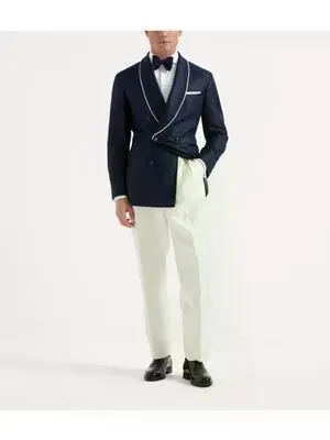 Brunello Cucinelli Pleat-detail Tuxedo Trousers - Neutrals