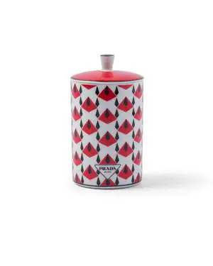 Prada Porcelain Scented Candle Vienna Red - Black
