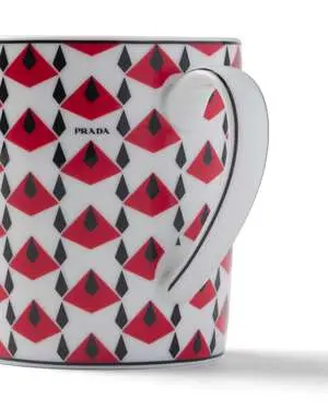 Prada Porcelain Mug Vienna Red - Black