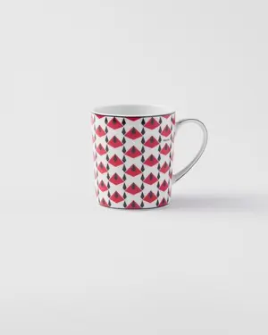 Prada Porcelain Mug Vienna Red - Black/red