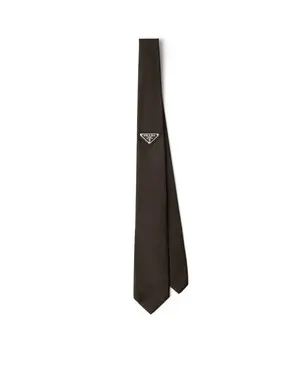 Prada Re-nylon Gabardine Tie - Brown