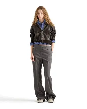 Prada Nappa Leather Hoodie Jacket