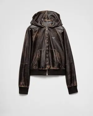Women's Leather Hoodies