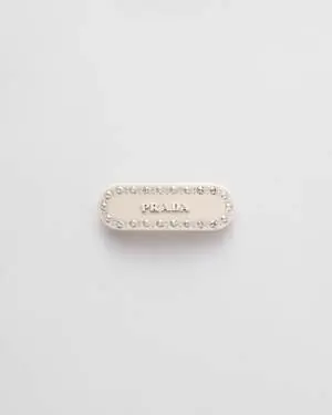 Prada Plex Hair Clip - Ivory