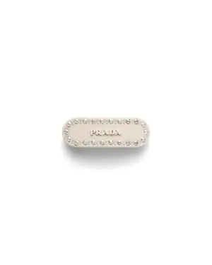 Prada Crystal Embellished Hair Clip - Neutral