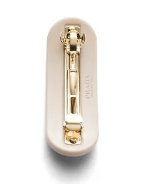 Prada Crystal Embellished Hair Clip - Neutral