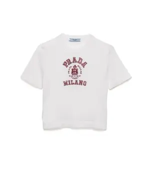 Prada Cashmere Intarsia T-shirt - White