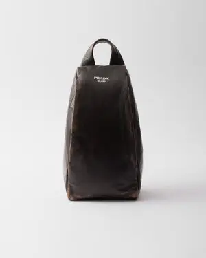 Prada Nappa Leather Backpack - Dark Brown