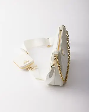 Prada Re-edition 2005 Saffiano Leather Bag - White