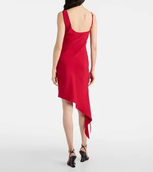 COURREGES Courrèges Scarf-detail Asymmetric Minidress - Red