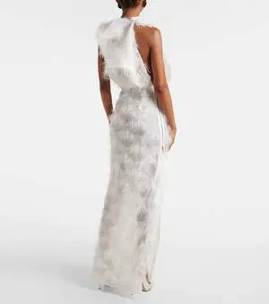 Maticevski Alabaster Silk-blend Gown