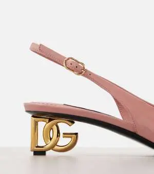 Dolce & Gabbana Jackie 40 Patent Leather Slingback Pumps - Pink