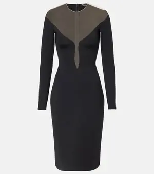 MUGLER Plunge Mini Dress