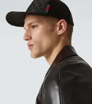 Gucci Gg Web Baseball Cap