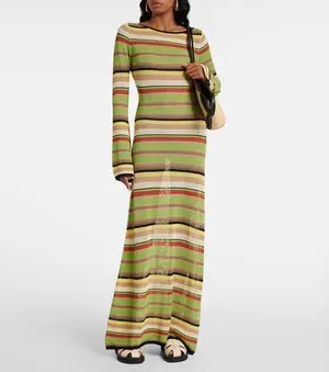 SIR. Coastline Striped Maxi Dress