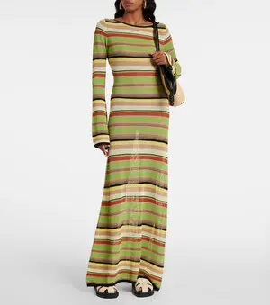 SIR. Coastline Striped Maxi Dress