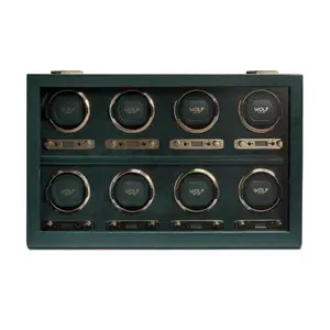 Wolf British Racing 8 Piece Watch Winder - Green