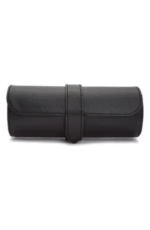 Wolf Roadster Triple Watch Roll - Black
