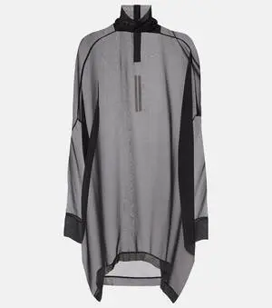 Rick Owens Hollywood Sheer Silk Chiffon Top