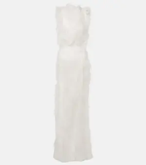 Maticevski Alabaster Silk-blend Gown