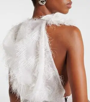 Maticevski Alabaster Silk-blend Gown