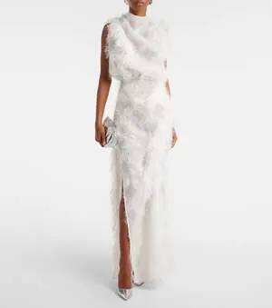 Maticevski Alabaster Silk-blend Gown