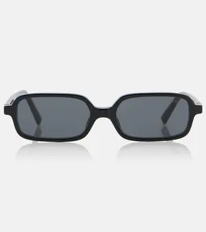 Miu Miu Rectangular Acetate Sunglasses - Black