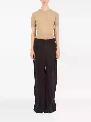 MAISON MARGIELA Four-stitch Logo Palazzo Trousers - Black
