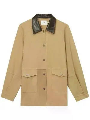 B+AB Contrasting-collar Coat