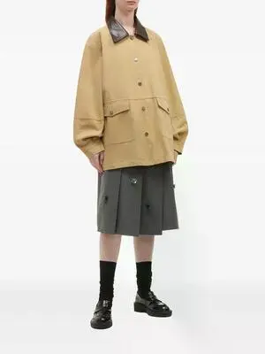 B+AB Contrasting-collar Coat