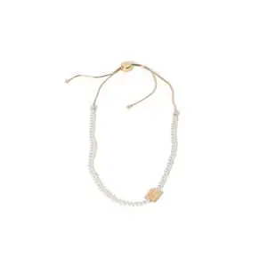 Miu Miu Pearl And Metal Choker - Gold/cream