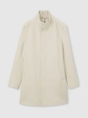 REISS Bhule Wool-blend Hybrid Coat