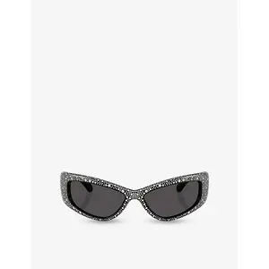 SWAROVSKI Sk6027 Irregular Sunglasses - Black