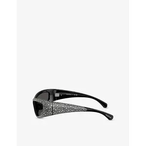SWAROVSKI Sk6027 Irregular Sunglasses - Black