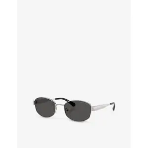 Michael Kors Mk1161 Oval-frame Sunglasses - Silver