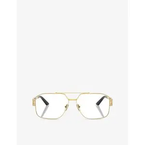 Versace Ve1302 Irregular-frame Optical Glasses - Gold