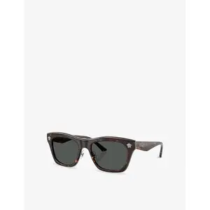 Versace Rectangle-frame Acetate Sunglasses - Brown