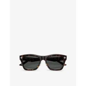 Versace Rectangle-frame Acetate Sunglasses - Brown