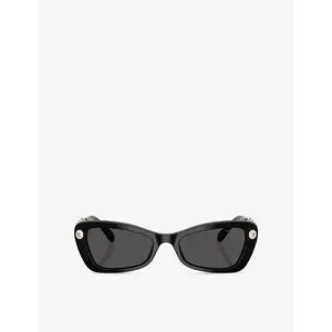 SWAROVSKI Sk6033 Irregular Sunglasses - Black