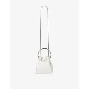 JIMMY CHOO Bon Bon Mini Top-handle Bag - Ivory/silver
